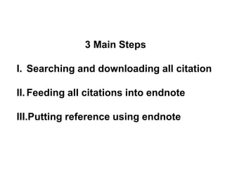 Easy guide to Endnote | PPTX