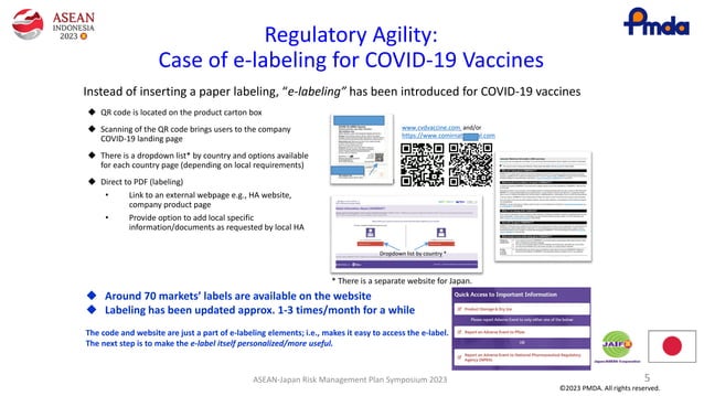 RMP e-labeling for medicine, japan aplication | PPT