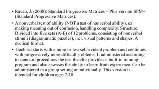 Ravens Progressive matrices (Plus) By Janeeta Areej | PPTX