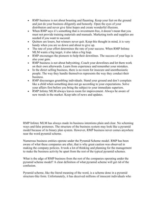 Rmp Full Plan 09.260209 | DOC | Business Administration | Business