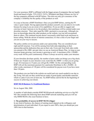 Rmp Full Plan 09.260209 | DOC | Business Administration | Business