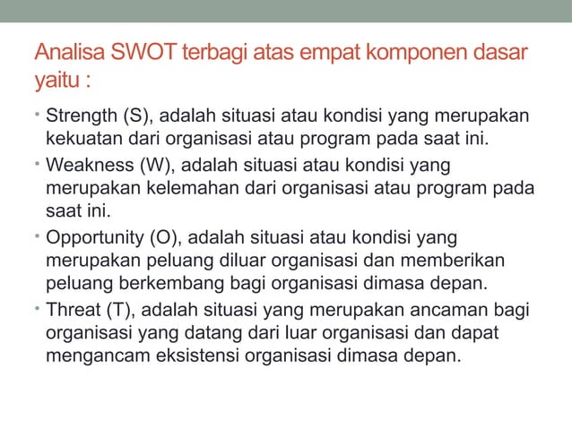MATERI KULIAH TENTANG KONSEP ANALISA SWOT.pptx