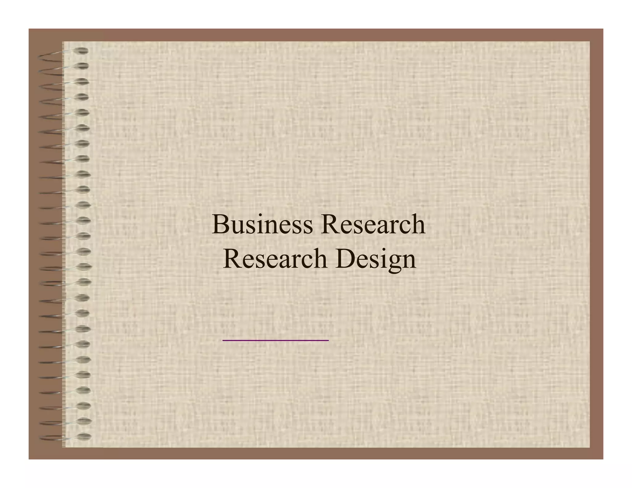 Business research design | PDF