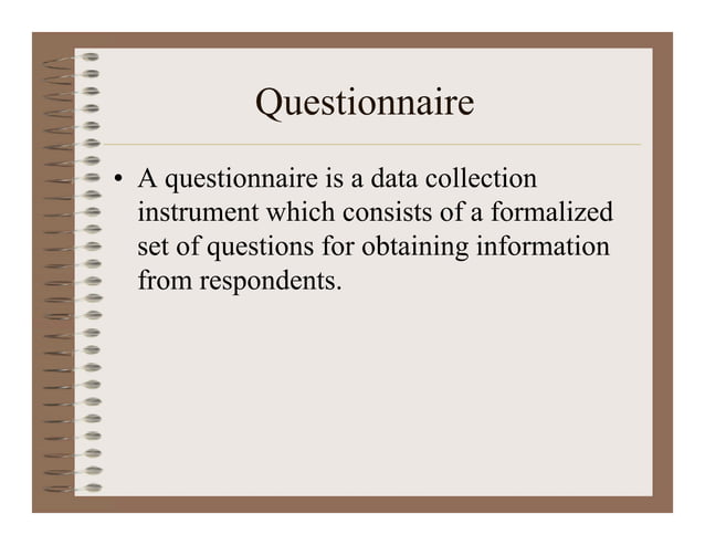 Business research Questionnaire Design | PDF