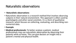 Observational procedures in Research methodology | PPT