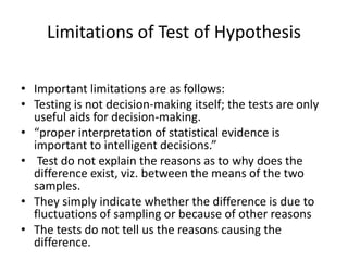 Testing of Hypothesis | PPTX