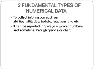 QUANTITAIVE DATA ANALYSIS | PPTX | Educational Assessment | Education