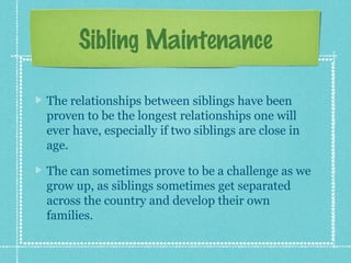 Relational Maintenance Within Families | PPT