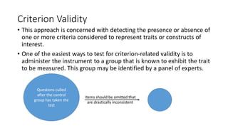 Validity and Reliability - Research Mangement | PPTX
