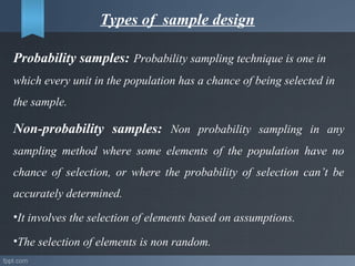 Sample and sampling design (Research method) | PPT