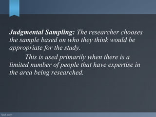 Sample and sampling design (Research method) | PPT