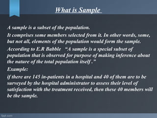 Sample and sampling design (Research method) | PPT