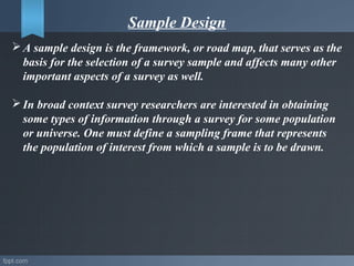 Sample and sampling design (Research method) | PPT