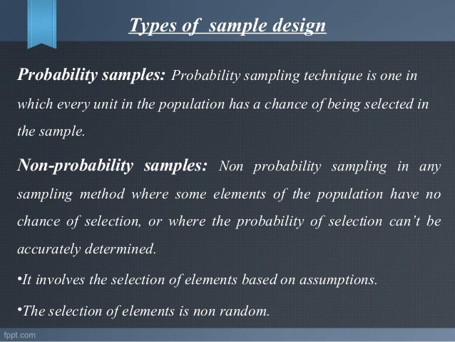 Sample and sampling design (Research method)