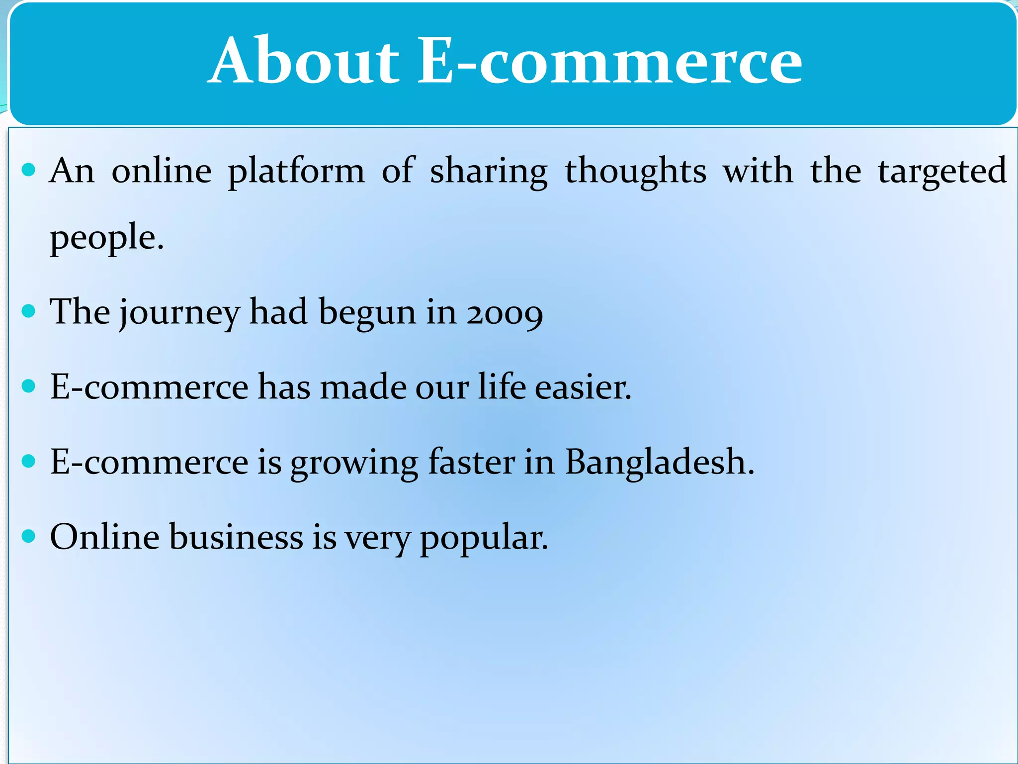 Prospectus and Drawbacks of E-commerce in Bangladesh | PPT