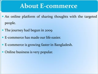 Prospectus and Drawbacks of E-commerce in Bangladesh | PPTX