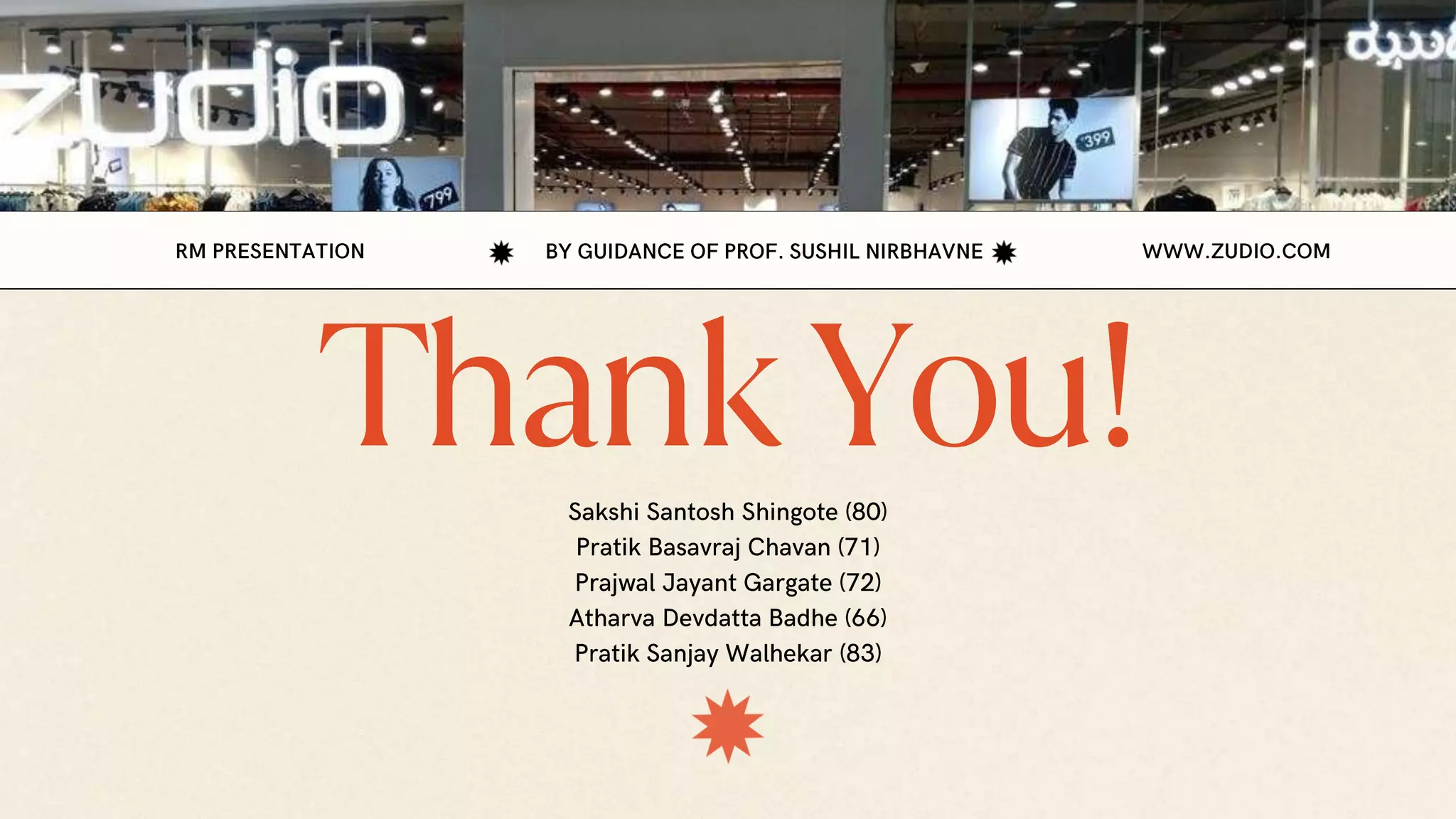 Zudio Retail Marketing Presentation | PPTX