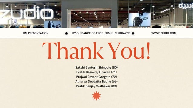 Zudio Retail Marketing Presentation | PPTX