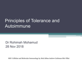 Principles of tolerance and autoimmune diseases | PPTX