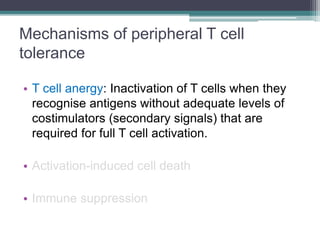 Principles of tolerance and autoimmune diseases | PPTX