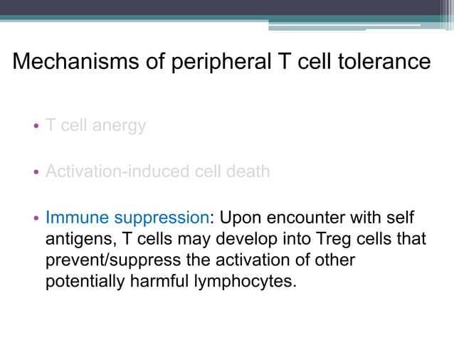 Principles of tolerance and autoimmune diseases | PPTX