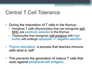 Principles of tolerance and autoimmune diseases | PPTX