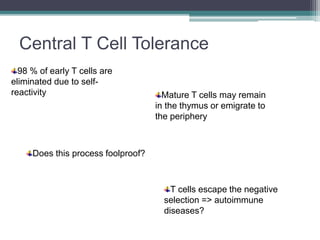 Principles of tolerance and autoimmune diseases | PPTX