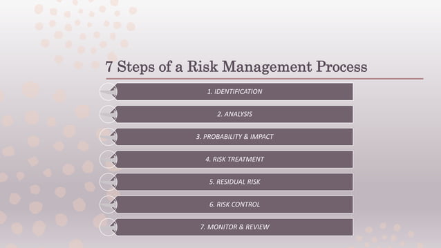 Risk management process | PPTX | Business | Business and Finance