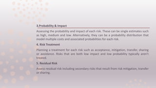 Risk management process | PPTX | Business | Business and Finance