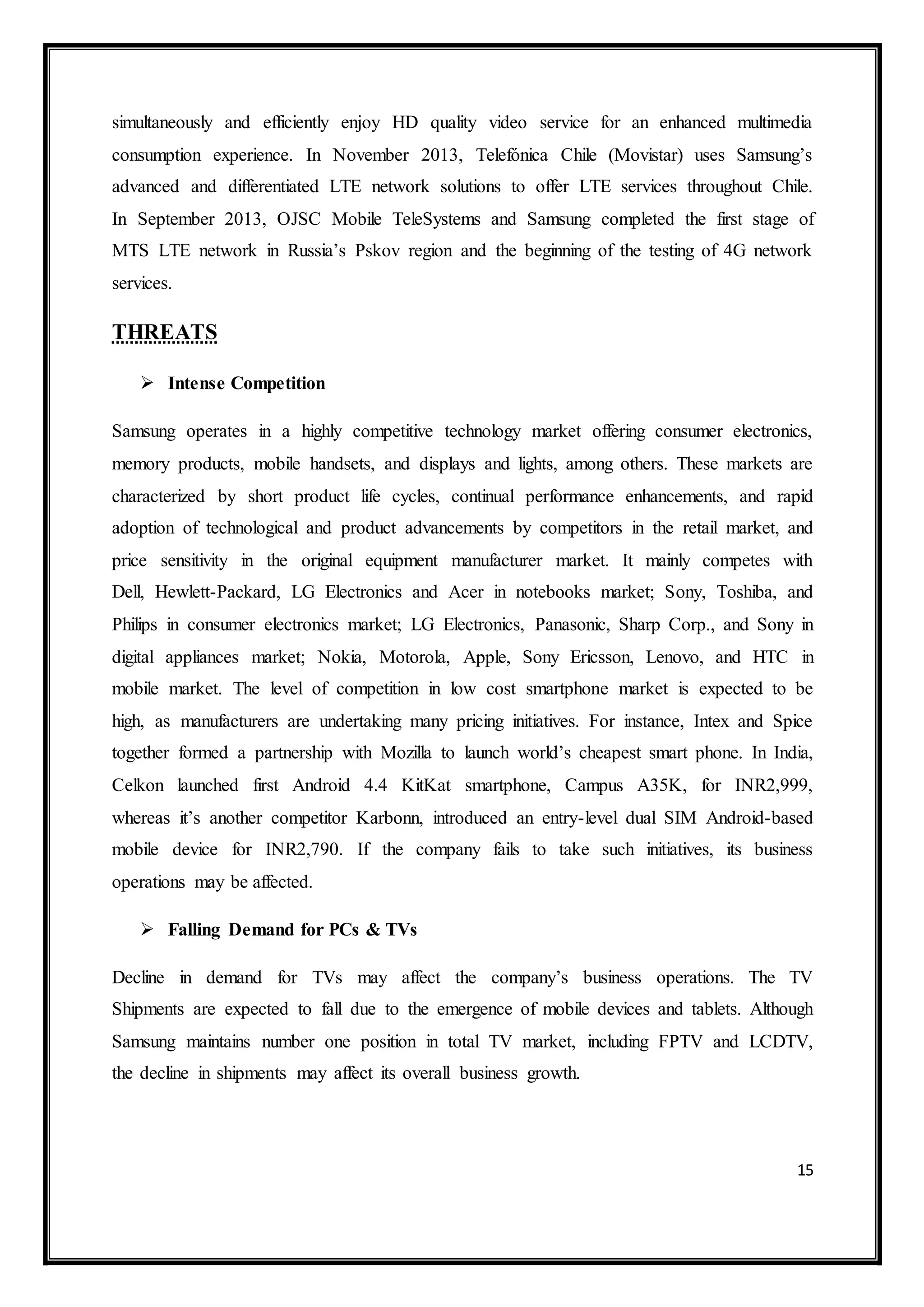 Research Methodology of Samsung Electronics Co. Ltd (Analysis of ...
