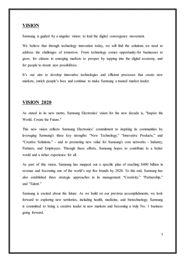 Research Methodology of Samsung Electronics Co. Ltd (Analysis of ...