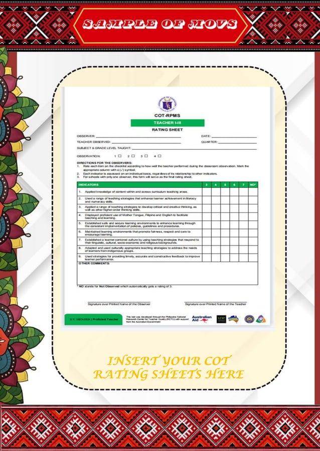 RPMS TEMPLATE FOR SCHOOL YEAR 2023-2024 FOR TEACHER 1 TO TEACHER 3 | PPTX
