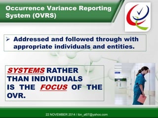 Patient Safety & Risk Management Staff Orientation | PPTX