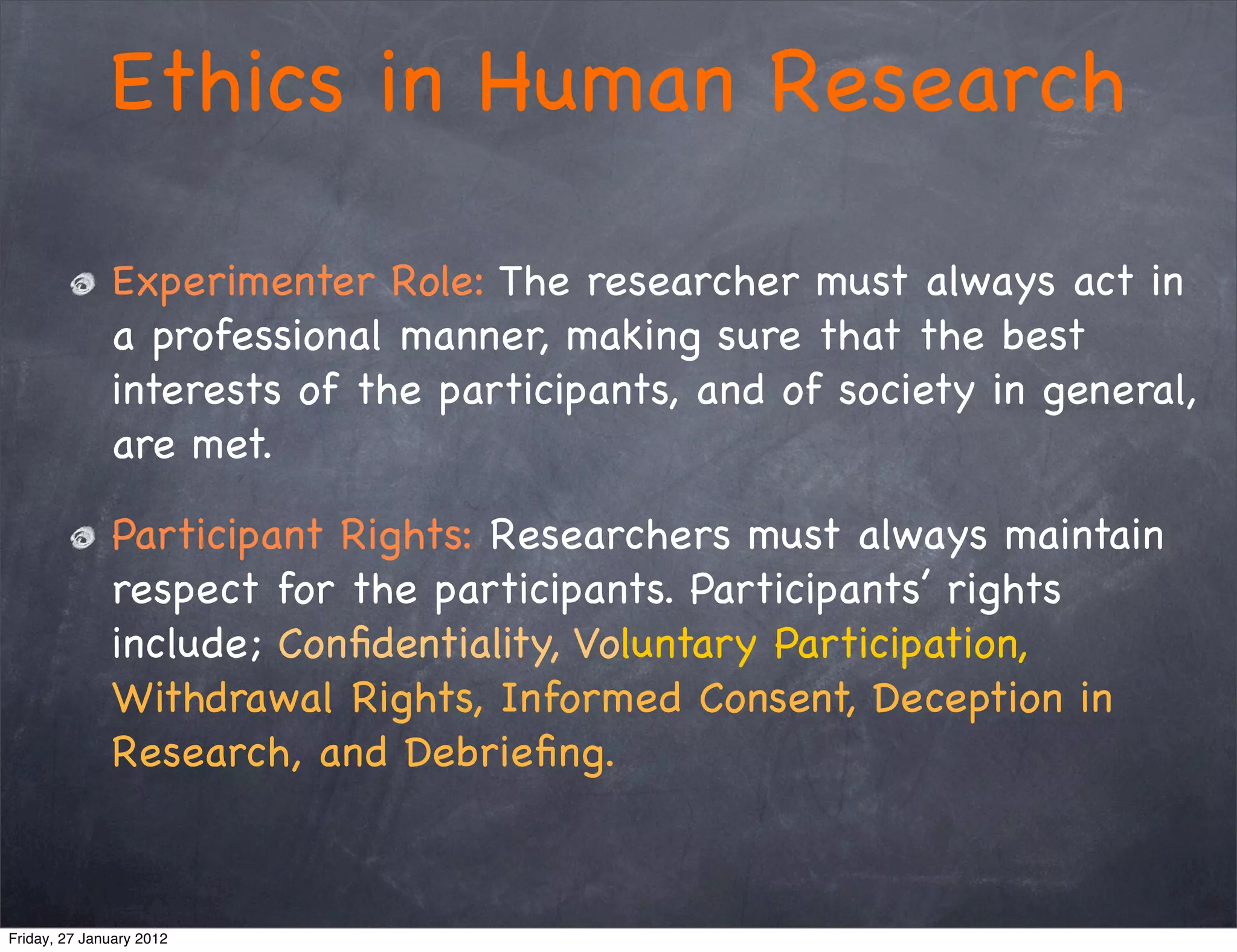 Research Methods in Psychology: Ethics | PDF