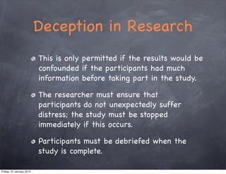 Research Methods in Psychology: Ethics | PDF