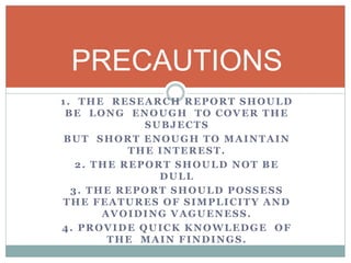 RESEARCH REPORT | PPTX