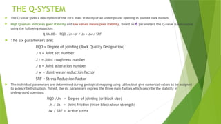 Rock Mass Rating & Q-SYSTEM in Rock Mechanics.pptx