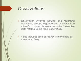 Research methodology - Collection of Data | PPT