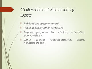 Research methodology - Collection of Data | PPT