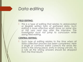 Research methodology - Analysis of Data | PPT