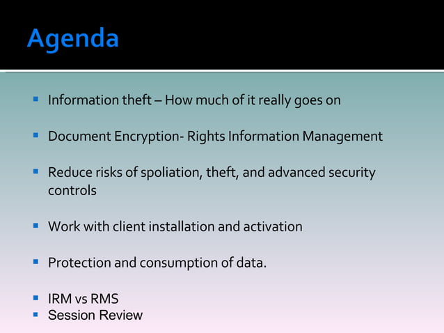 Microsoft Rights Management | PPT | Computing | Technology & Computing