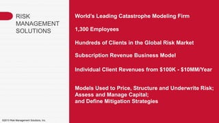 Modeling Catastrophe Risk | PPTX