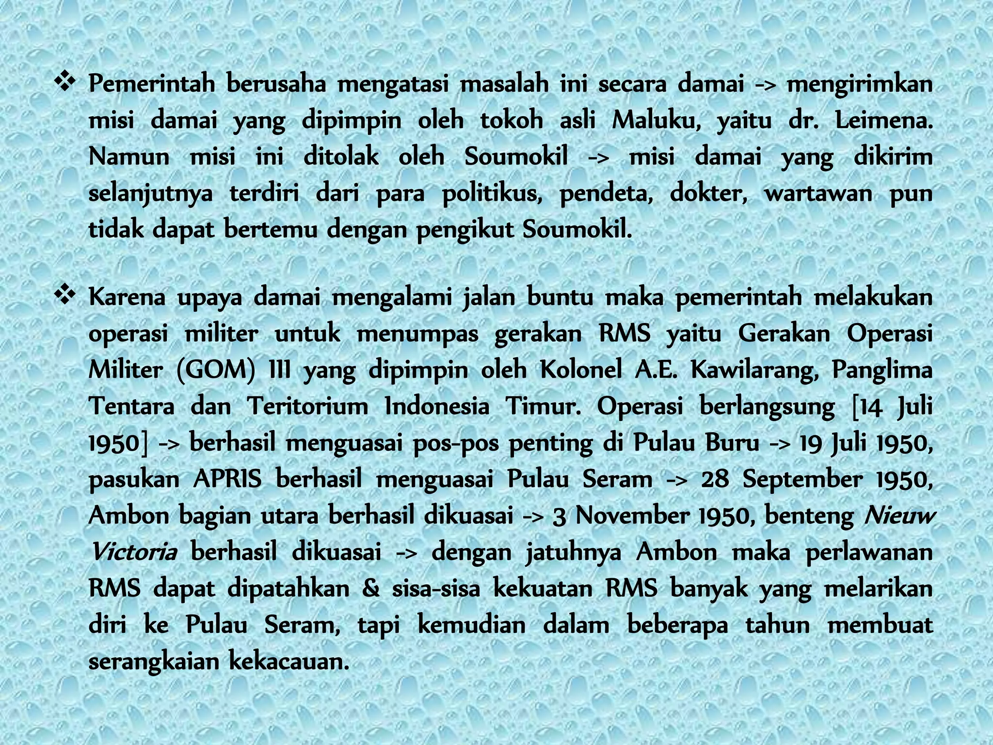 Pemberontakan RMS | PPT