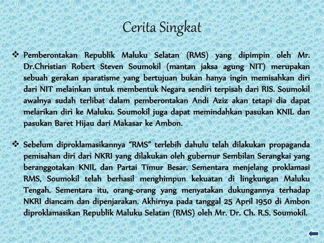 Pemberontakan RMS | PPT
