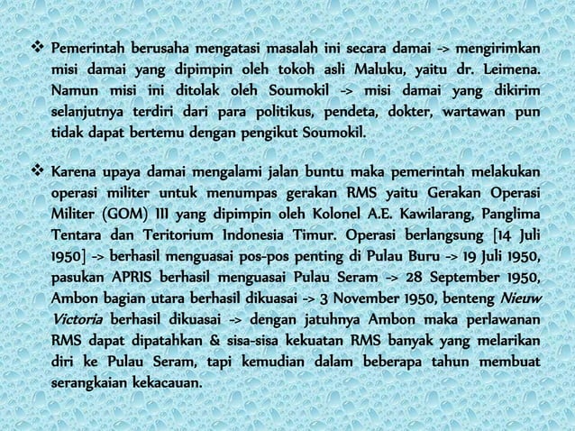 Pemberontakan RMS | PPT