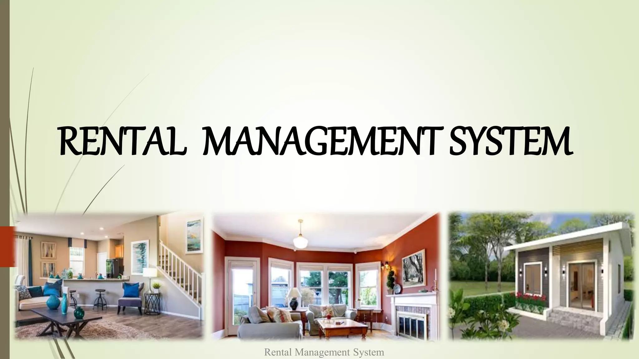 RENTAL MANAGEMENT SYSTEM | PPTX