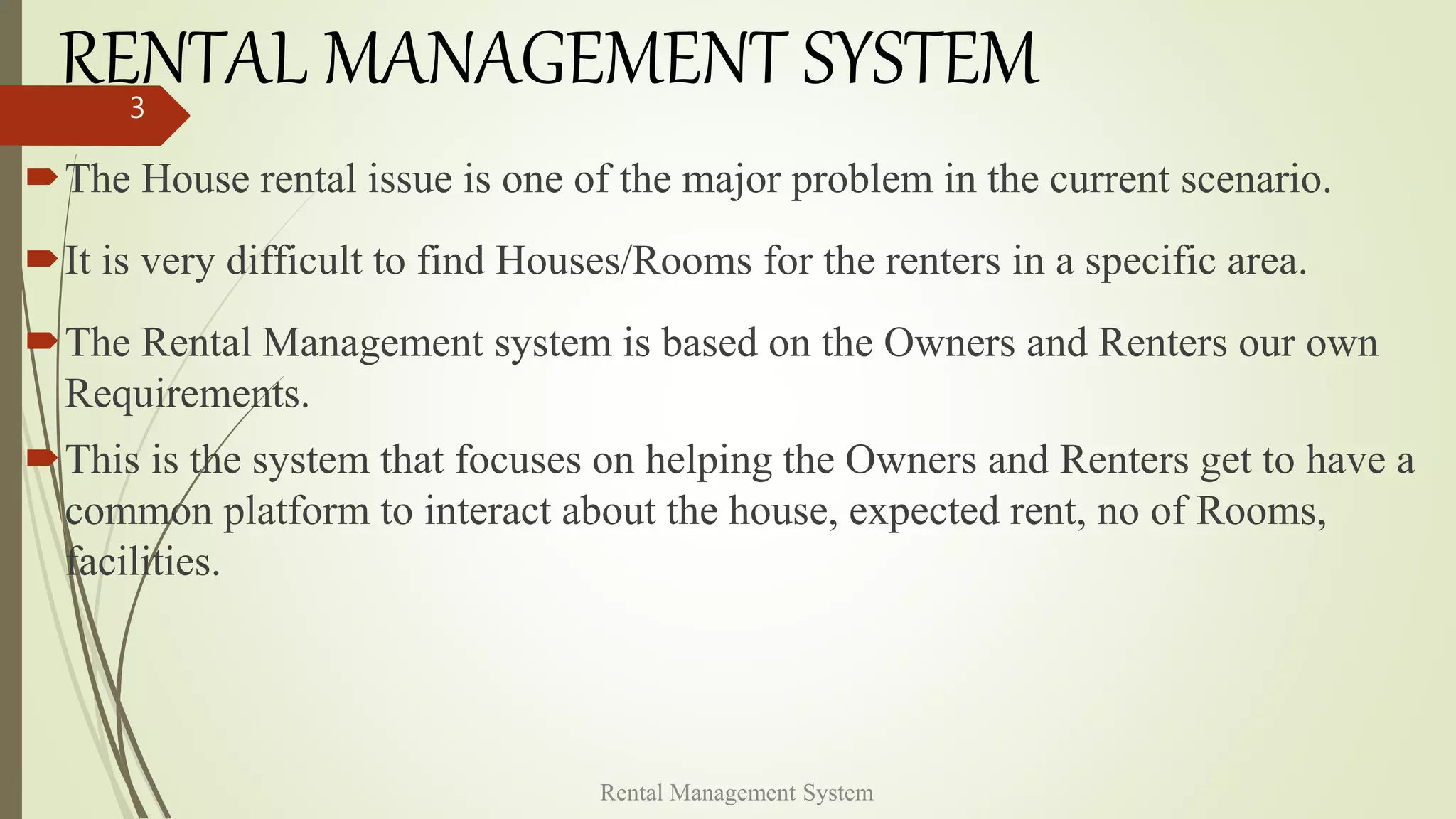 RENTAL MANAGEMENT SYSTEM | PPTX