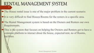 RENTAL MANAGEMENT SYSTEM | PPTX