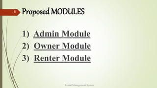 RENTAL MANAGEMENT SYSTEM | PPTX
