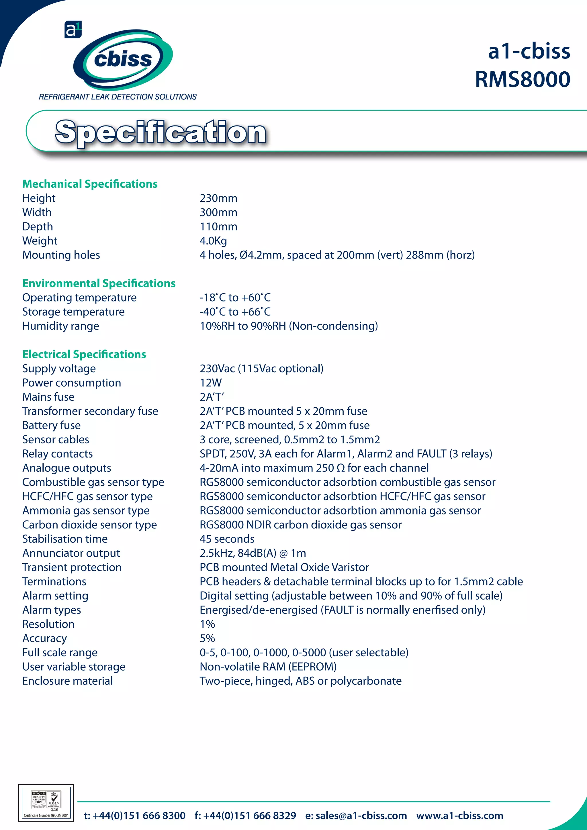 Rms8000 datasheet 0 | PDF